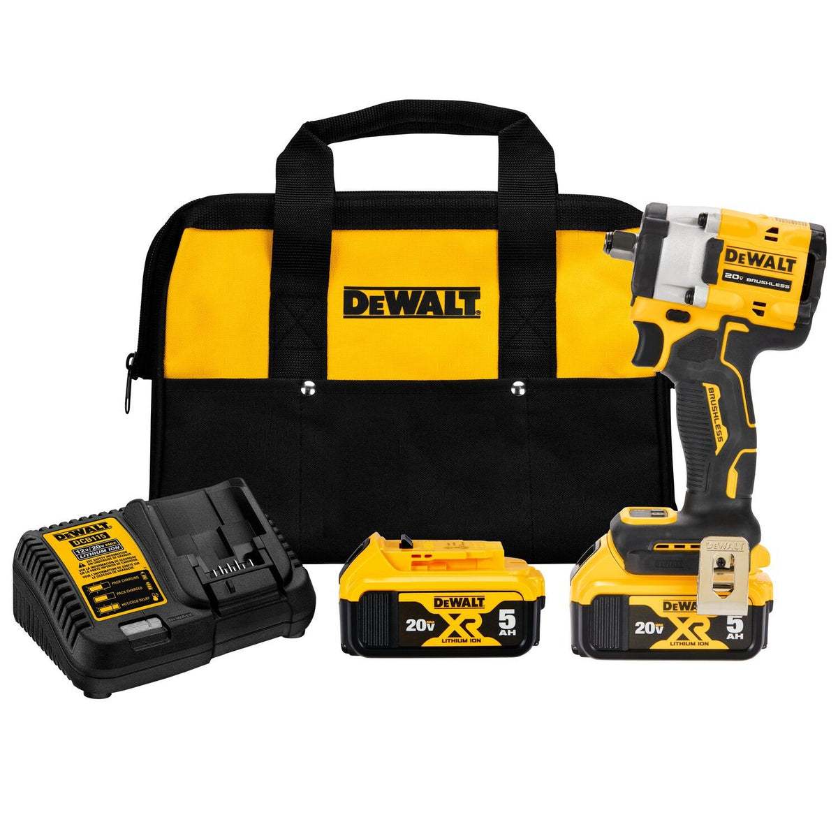 DeWalt DCF921P2 ATOMIC 20V MAX* 1/2 in. Cordless Impact Wrench with Ho ...