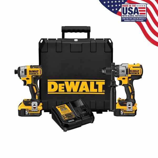 DeWalt DCK299P2 20V Li-Ion Brushless Hammerdrill / Impact Kit 5.0Ah, C ...